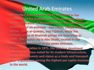 United Arab Emirates, A developed Country | PPTX