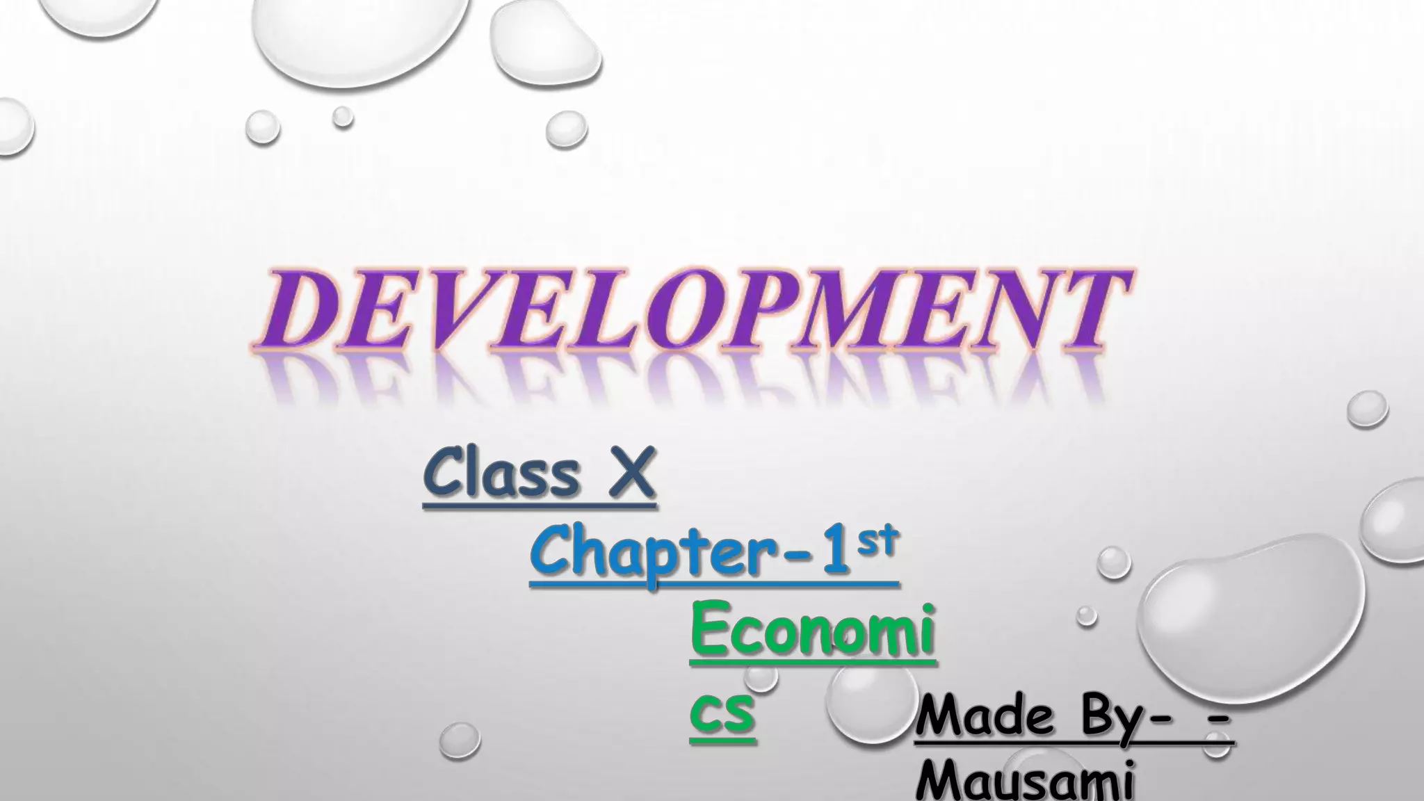 Development for Class 10 ECONOMICS | PPTX
