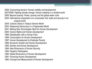 HUMAN DEVELOPMENT REPORT AND HUMAN DEVELOPMENT INDEX | PPTX