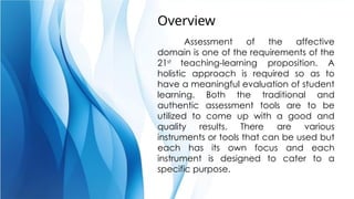 DEVELOPMENT Of Affective Assessment Tools | PPTX