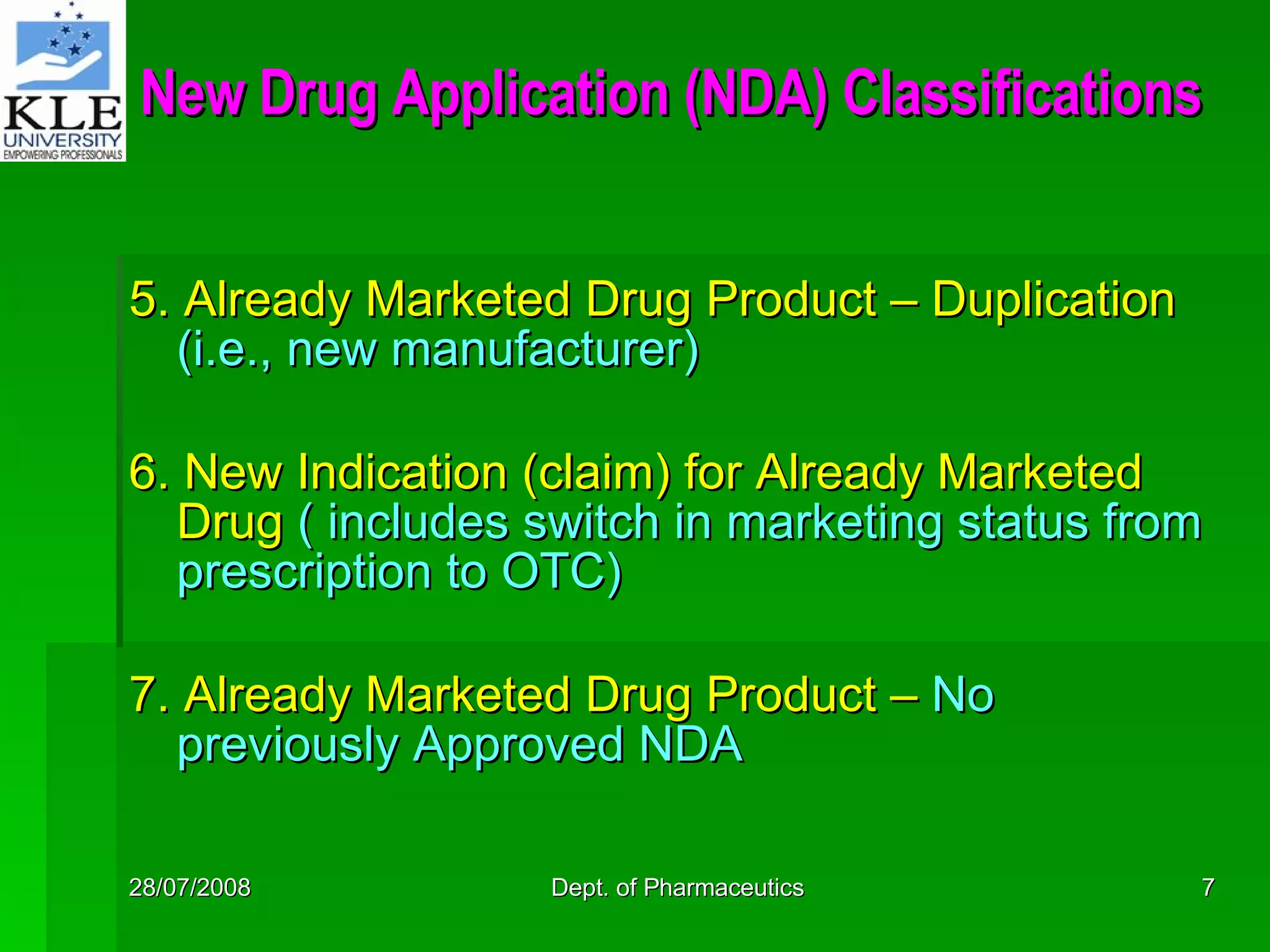 Development And Review Process Of NDA, ANDA/AADA and OTC | PPT
