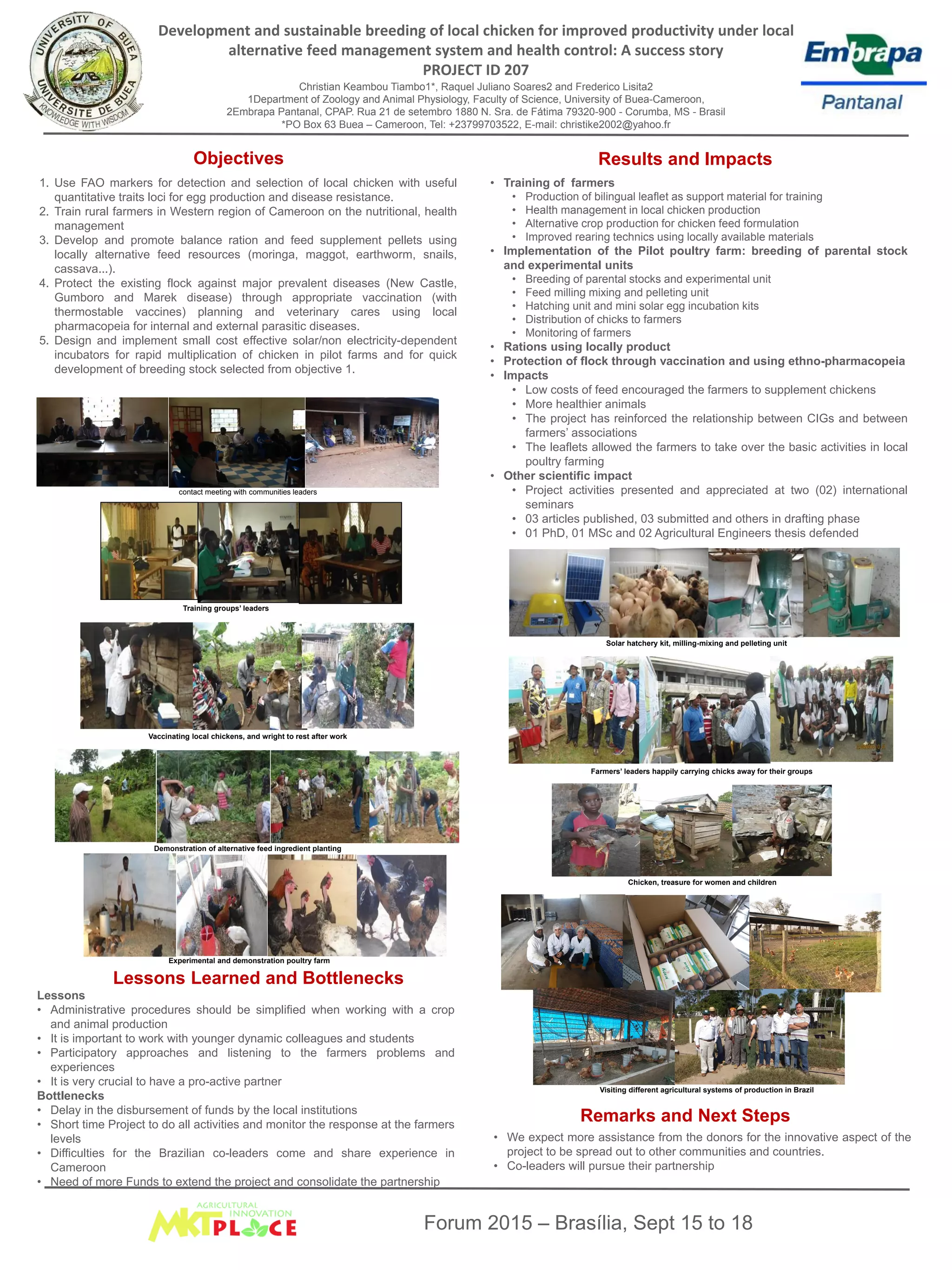 Development and sustainable breeding of local chicken for improved ...
