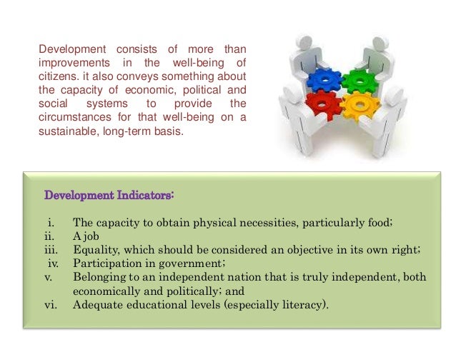 Development meaning, definition, indicators and process