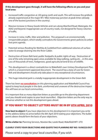 Development objection-flyer | PDF | Developmental Sites | Real Estate