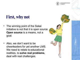 Development of a Eurpean Sakai community | PPT