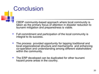 Development of Comunity-Based Tsunami Emergency Response Plan for ...