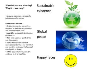 Development Of Resources, It’S Planning & Conservation | PPT