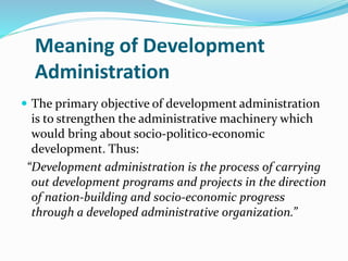 Development administration | PPTX