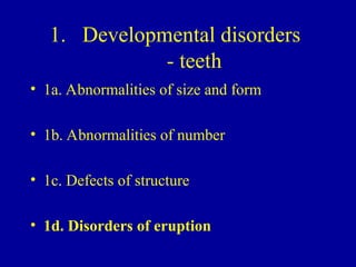 developmental-disorders in children’s teeth | PPT