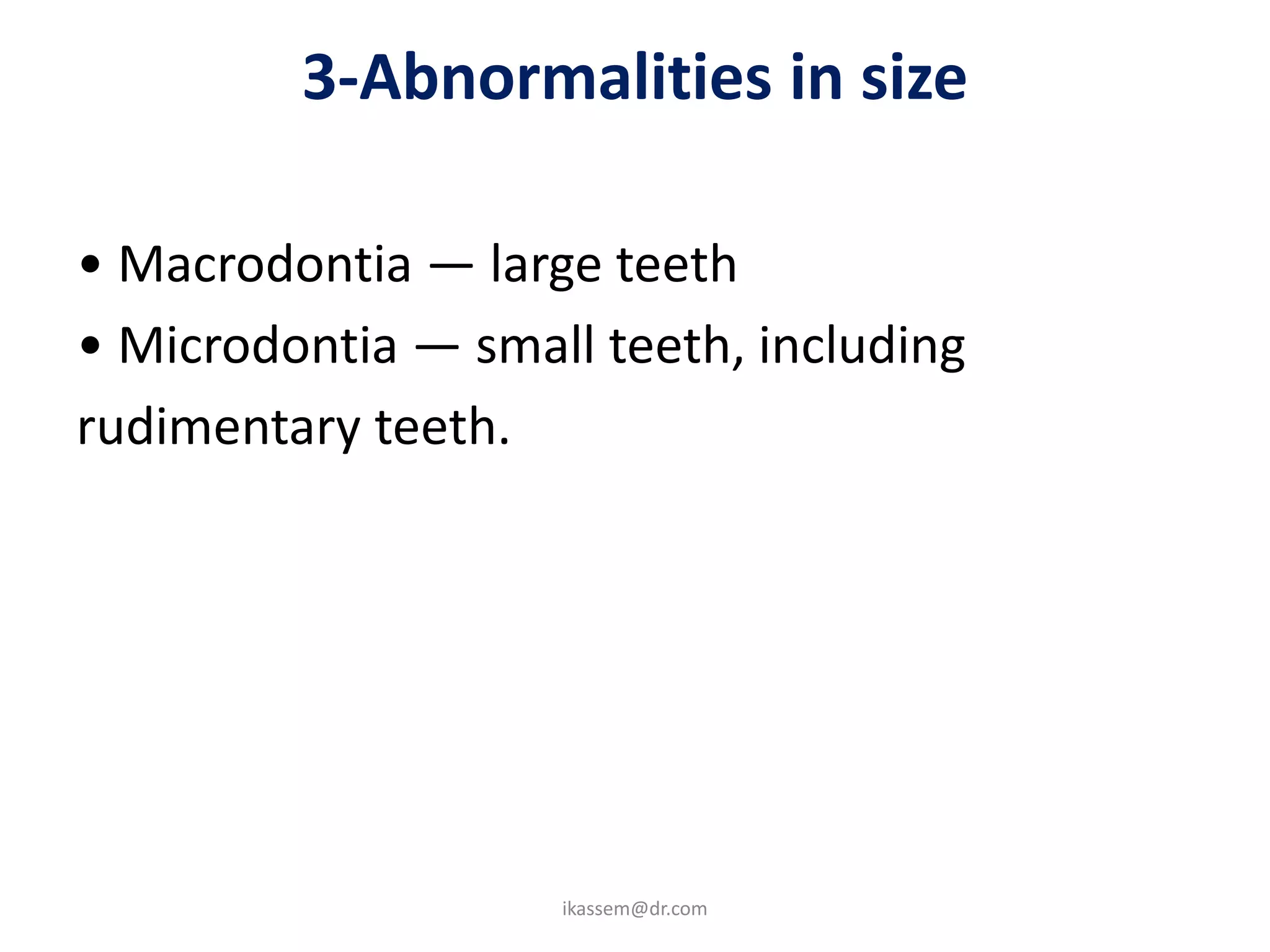 Developmental abnormalities | PDF