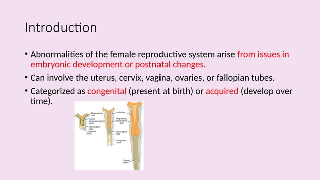 Developmental abnormalities of structures of female reproductive system ...