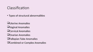 Developmental abnormalities of structures of female reproductive system ...