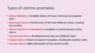 Developmental abnormalities of structures of female reproductive system ...