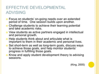 Developmental Advising: How to Put Heart, Courage, and Mind Into Your ...
