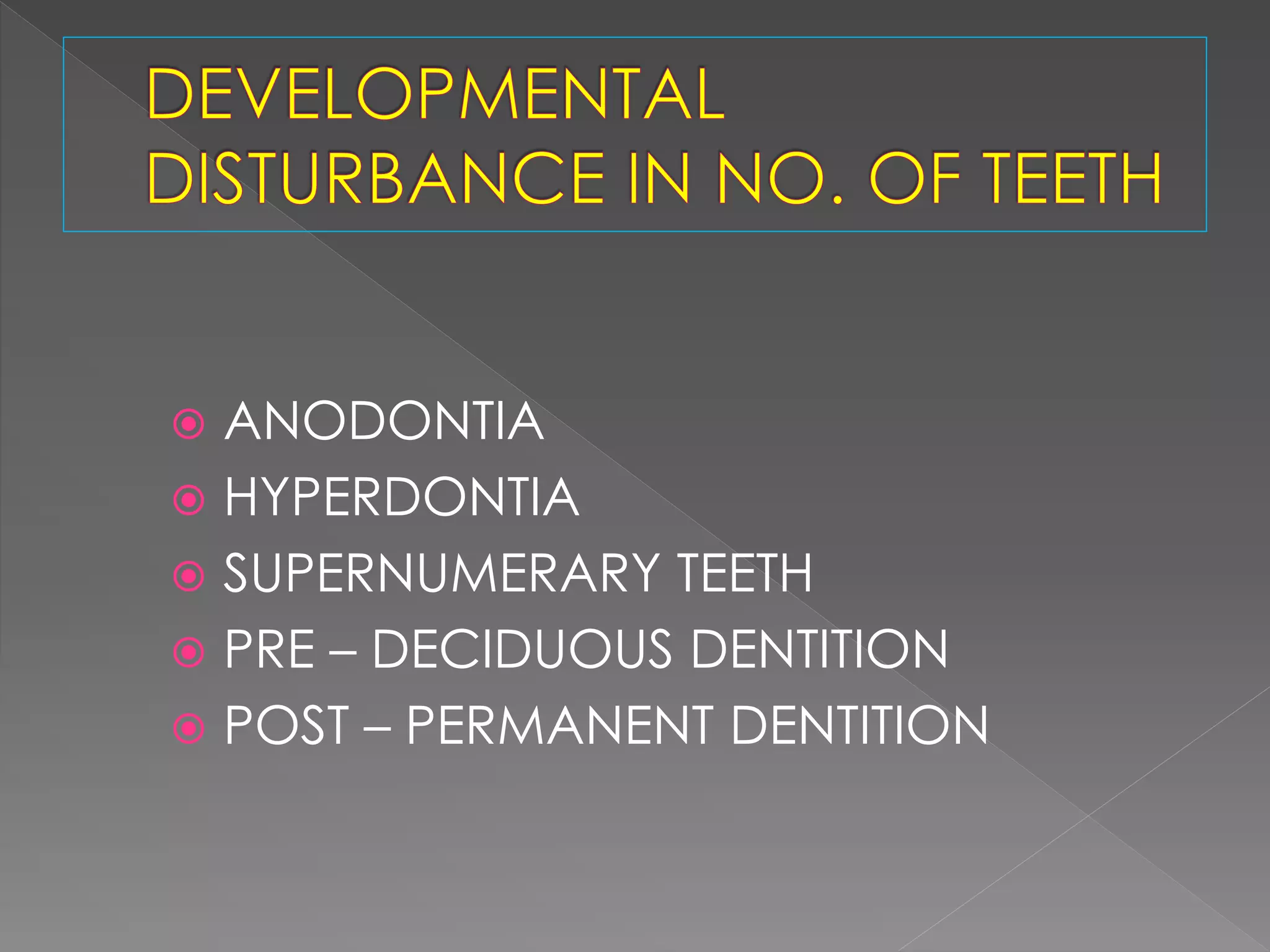 Developmental anomalies of teeth - by variyta | PPTX