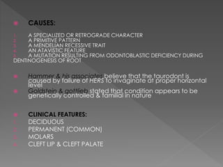 Developmental anomalies of teeth - by variyta | PPTX
