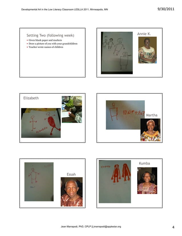 Developmental art in the low literacy classroom handout | PDF