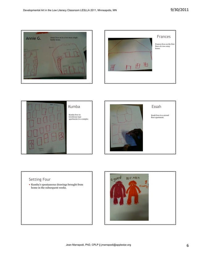 Developmental art in the low literacy classroom handout | PDF