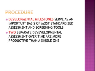 Developmental assessment and screening | PPTX