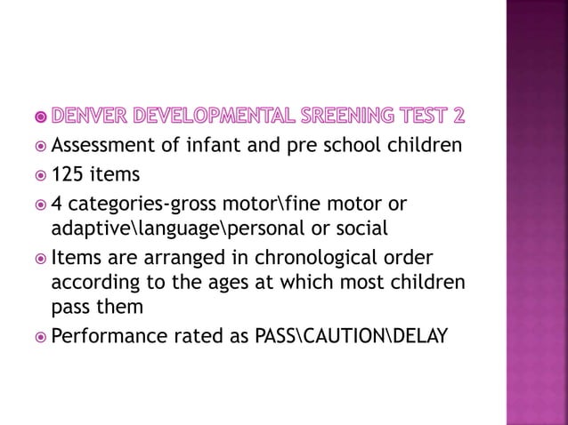 Developmental assessment and screening | PPTX