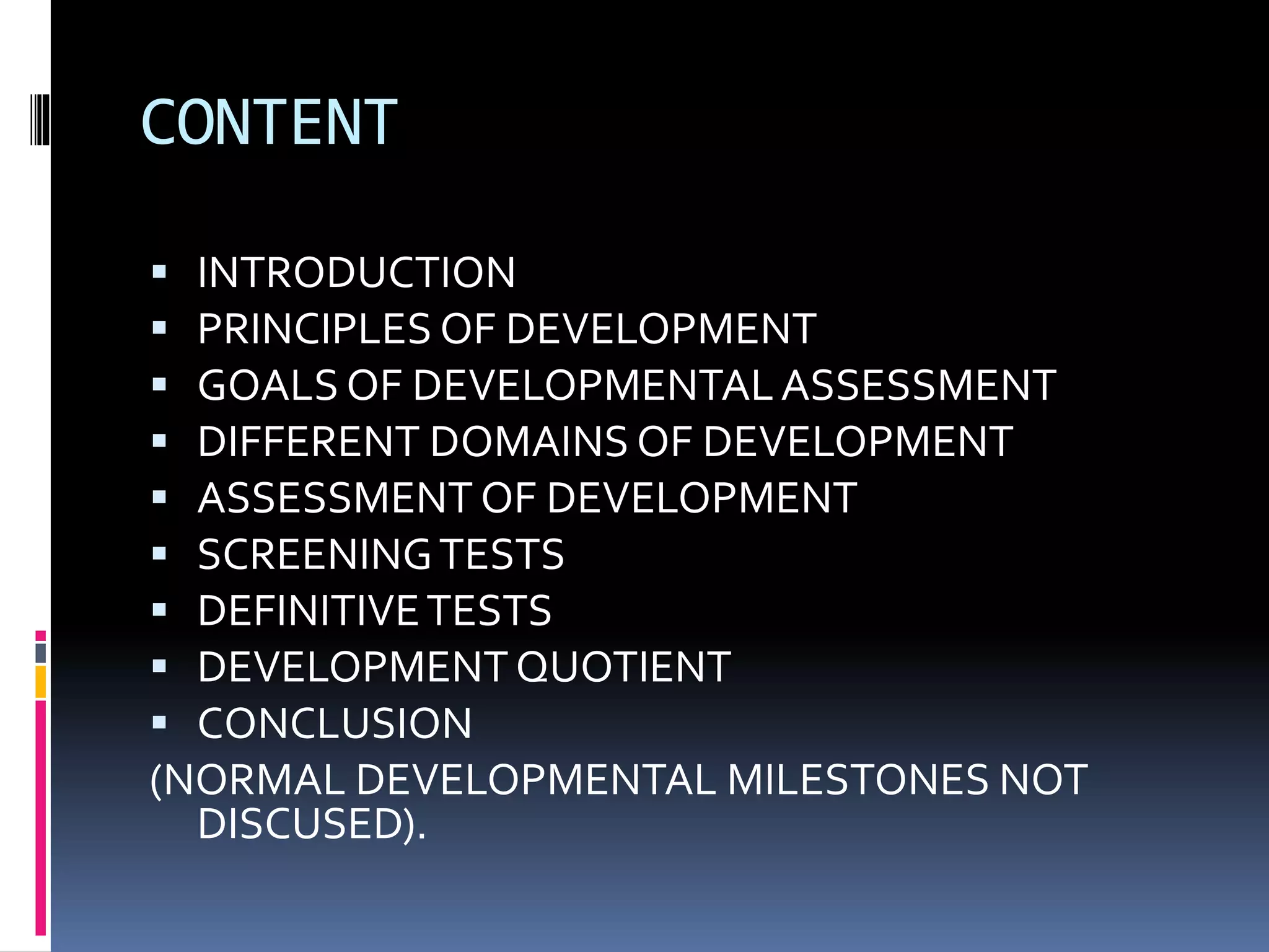 Developmental assessment and screening | PPTX