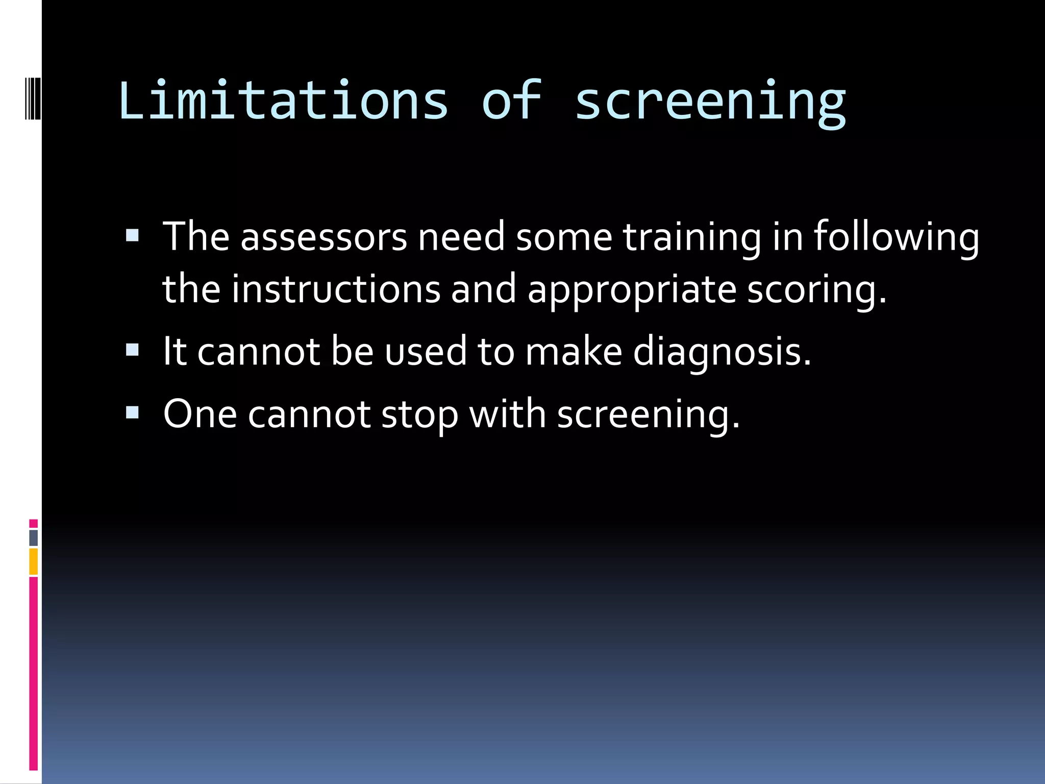 Developmental assessment and screening | PPTX | Brain and Nervous ...