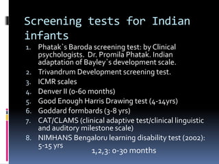 Developmental assessment and screening | PPTX