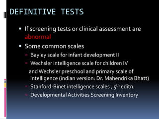 Developmental assessment and screening | PPTX