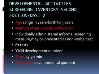 Developmental assessment and screening | PPTX