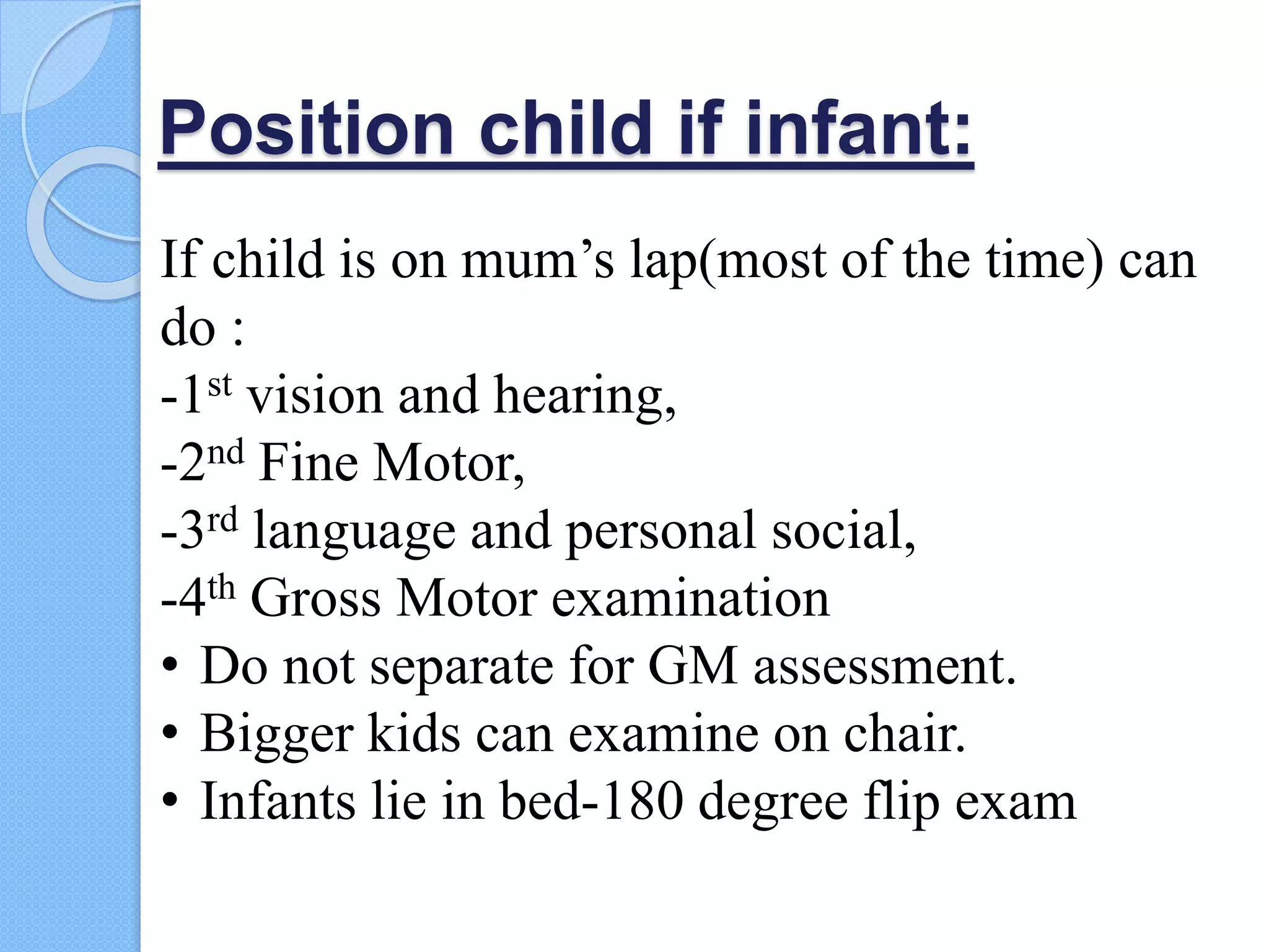 Developmental assessment for medical students, GP, residents and MRCPCH ...