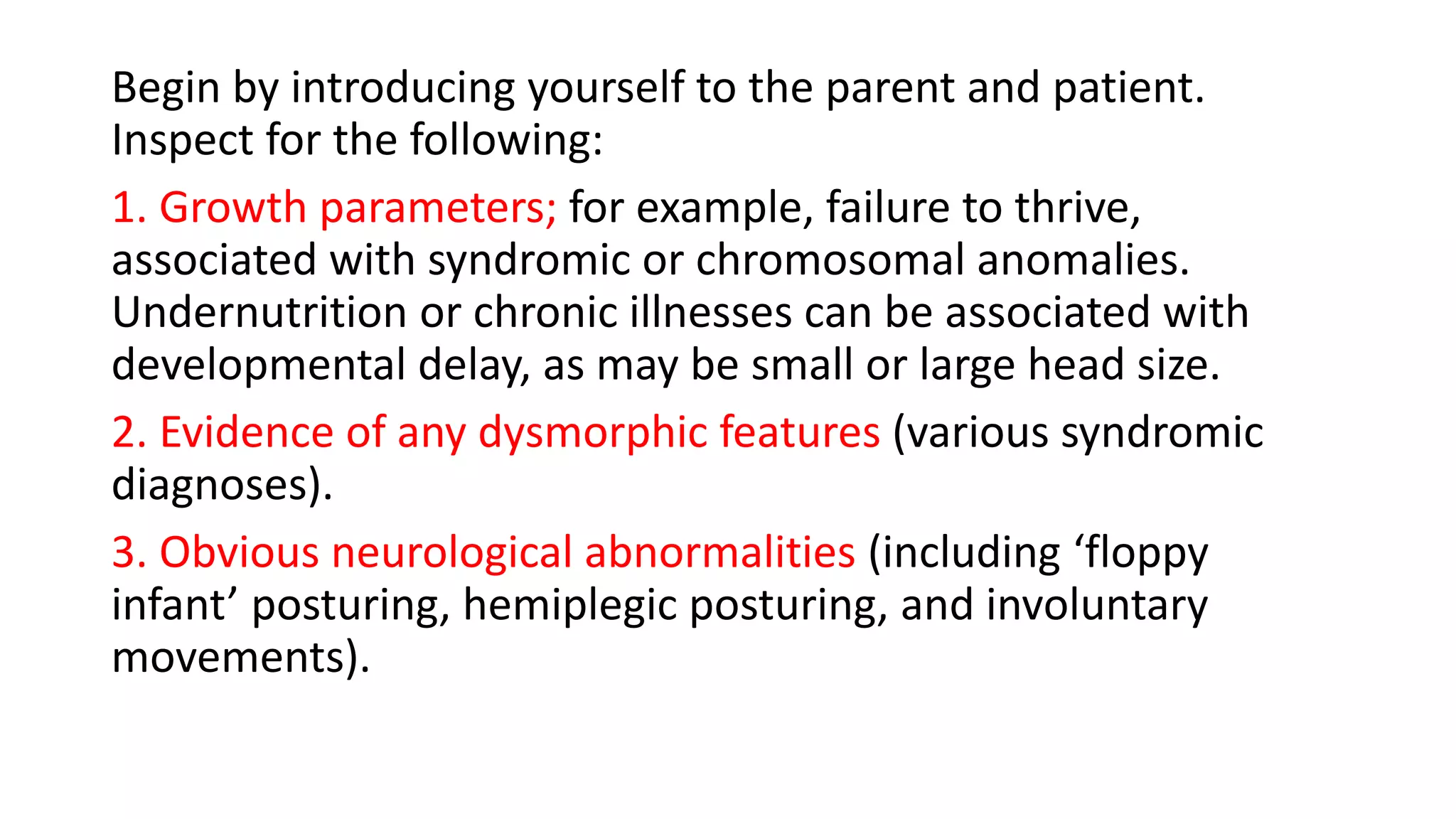 Developmental assessment of child 1 5 year | PPTX