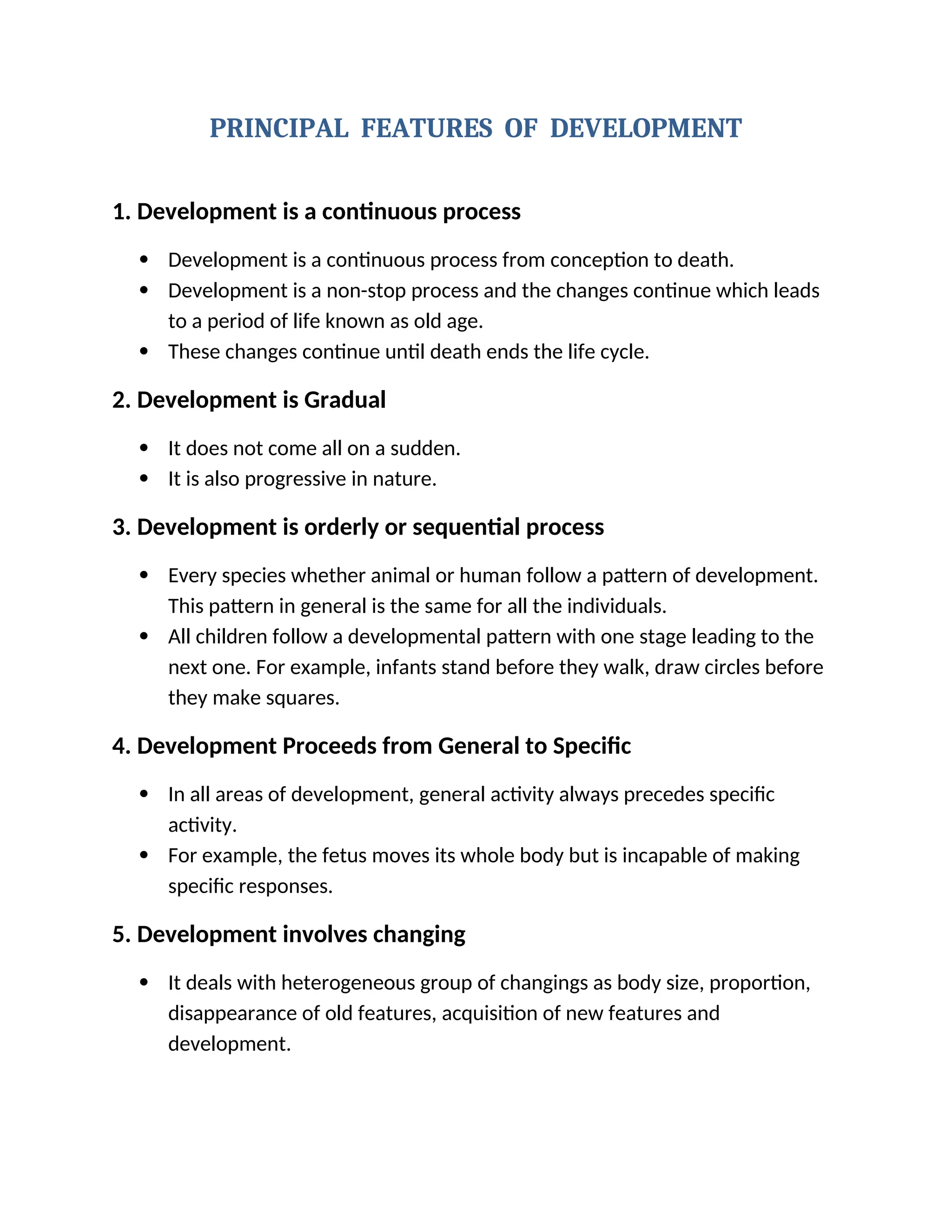 Developmental Biology, Principle features of development.docx