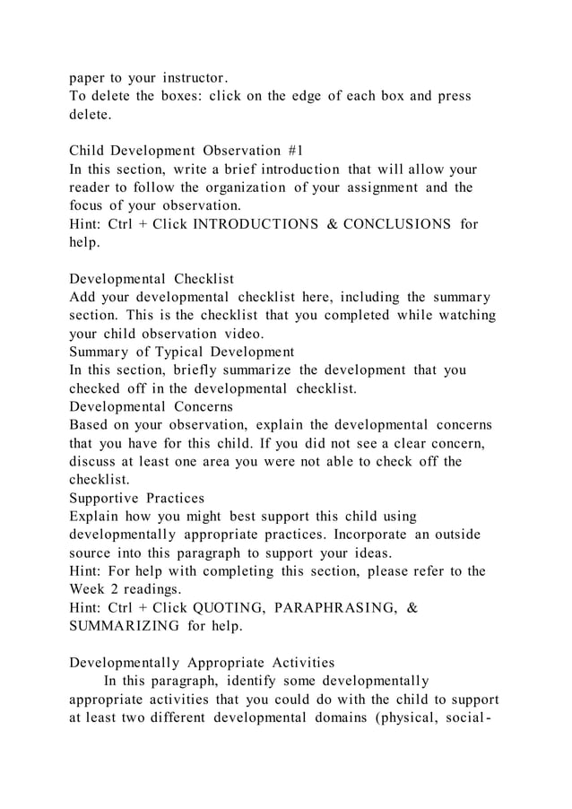 DEVELOPMENTAL CHECKLIST - 12 TO 24 MONTHSChild’s NameDate of | DOCX ...