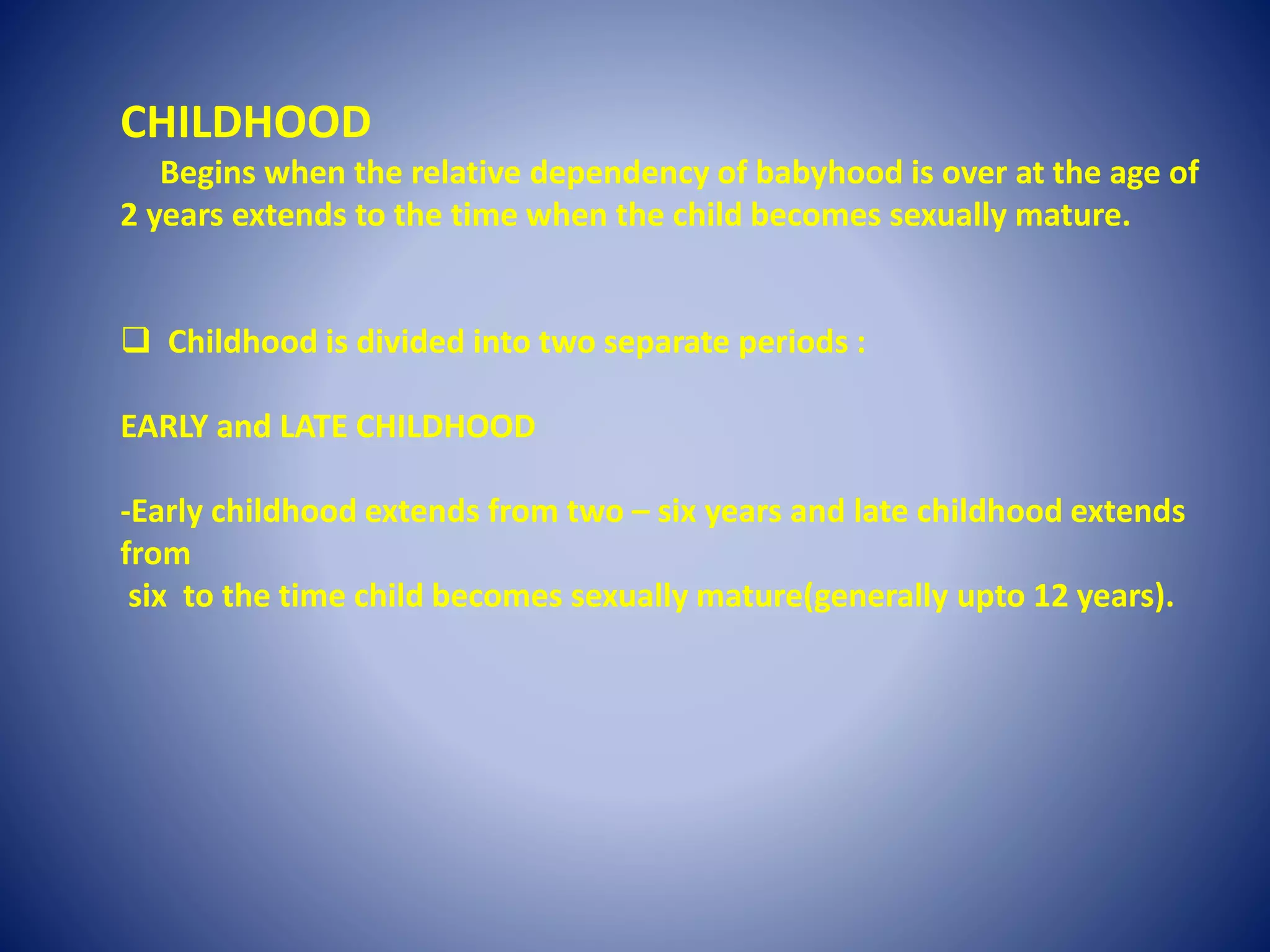 Developmental chrctrstcs during childhood | PPTX