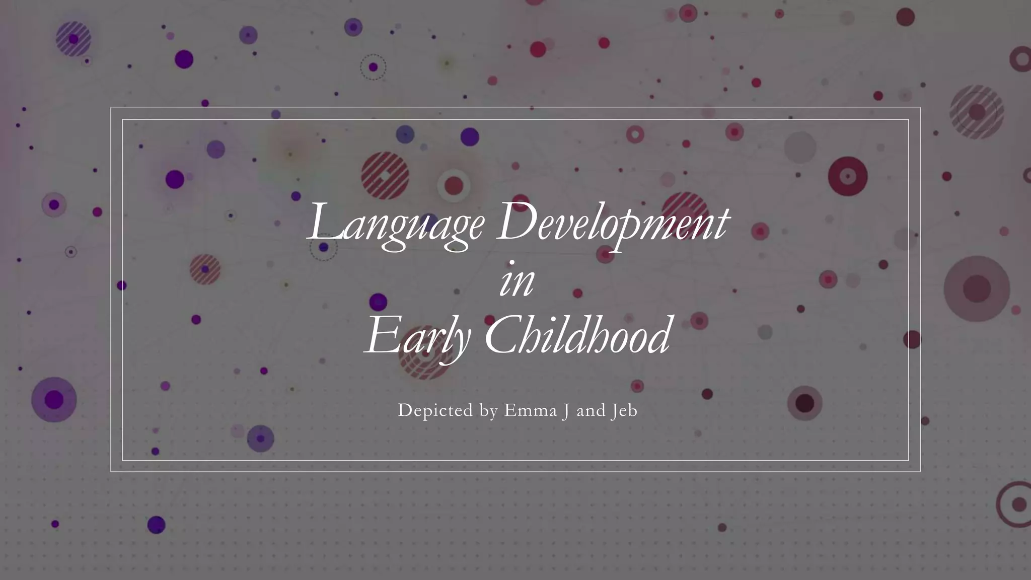 Language Development in Early childhood by Emma Jefferies and Jeb ...