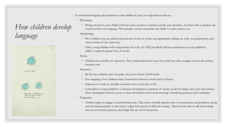 Language Development in Early childhood by Emma Jefferies and Jeb ...