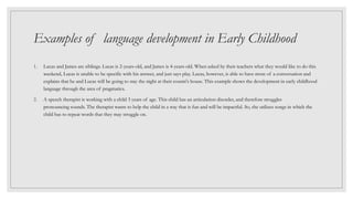 Language Development in Early childhood by Emma Jefferies and Jeb ...