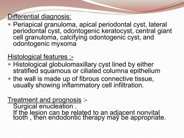 Developmental cysts.pptx | Ear, Nose and Throat Conditions | Diseases ...