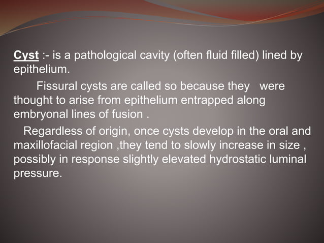 Developmental cysts.pptx | Ear, Nose and Throat Conditions | Diseases ...