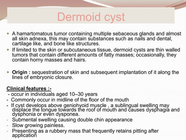 Developmental cysts.pptx | Ear, Nose and Throat Conditions | Diseases ...