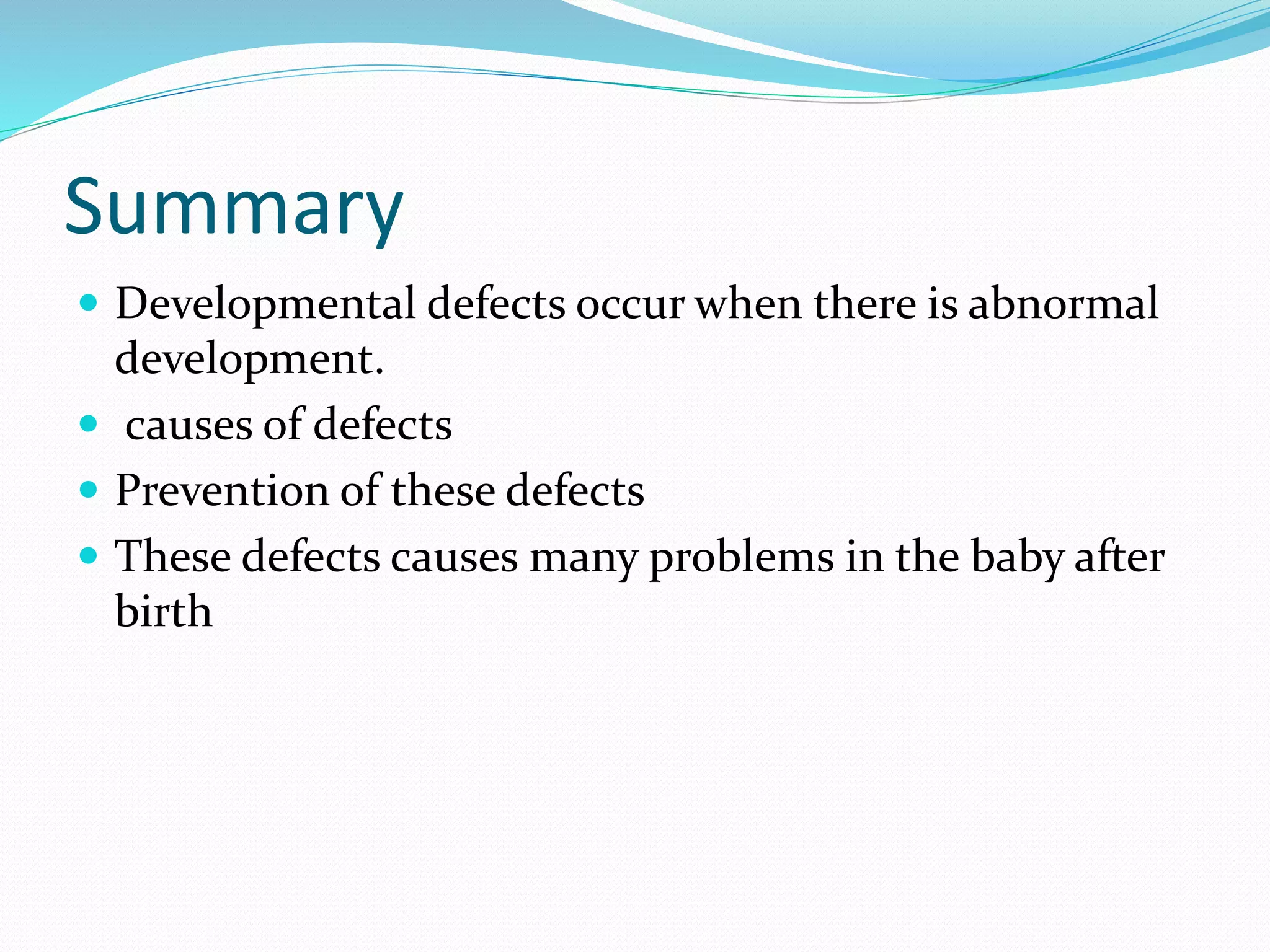 Developmental defects | PPTX
