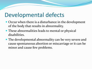 Developmental defects | PPTX