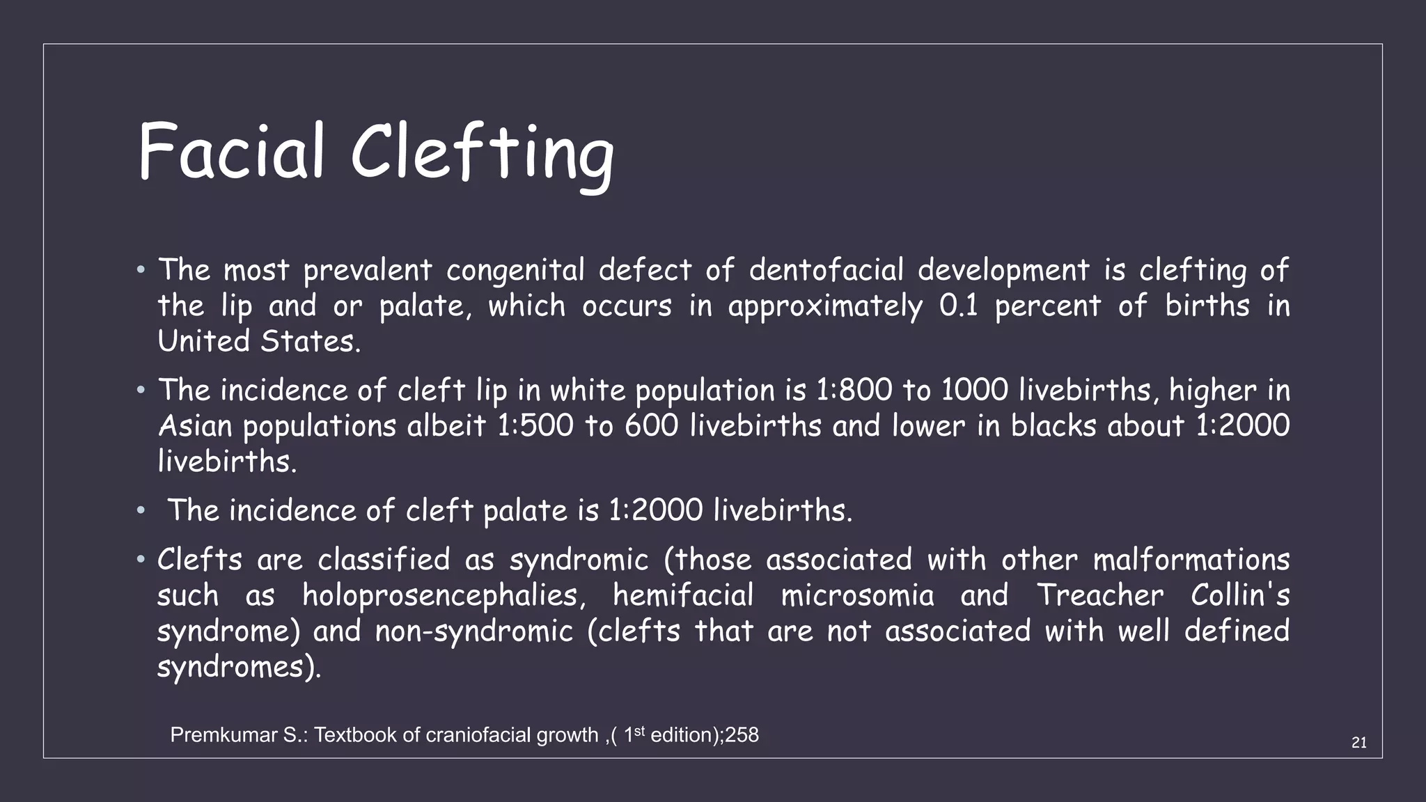 Developmental Defects Of Orofacial Structures | PPTX