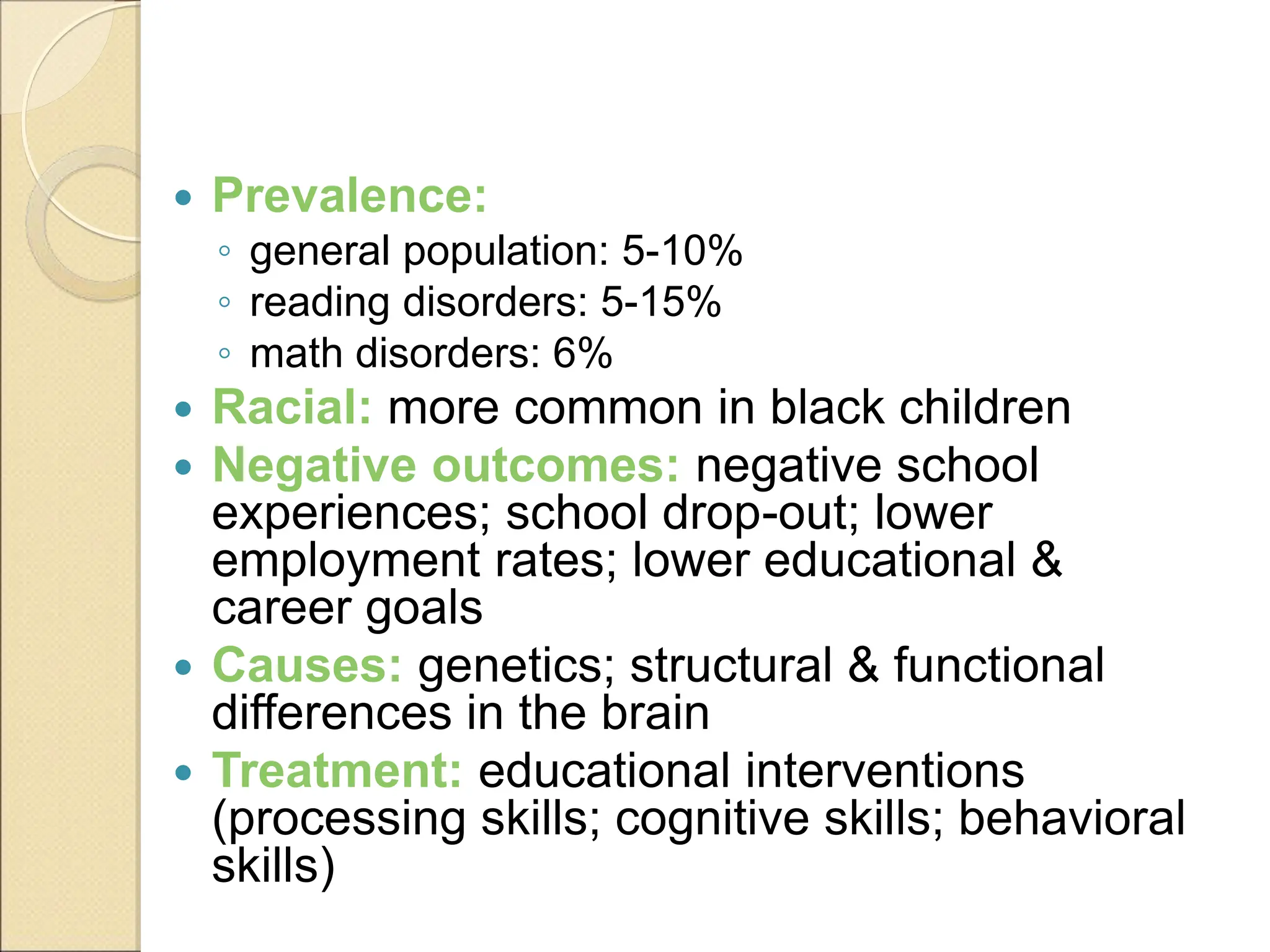 developmental disorders- early childhood | PPT