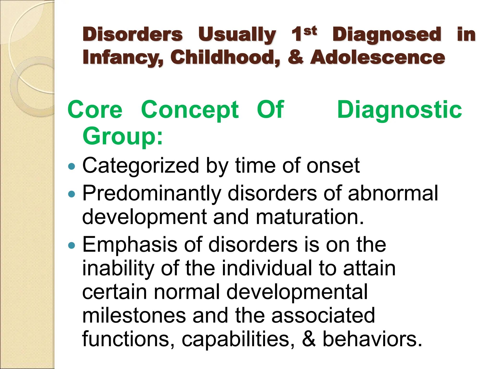 developmental disorders- early childhood | PPT