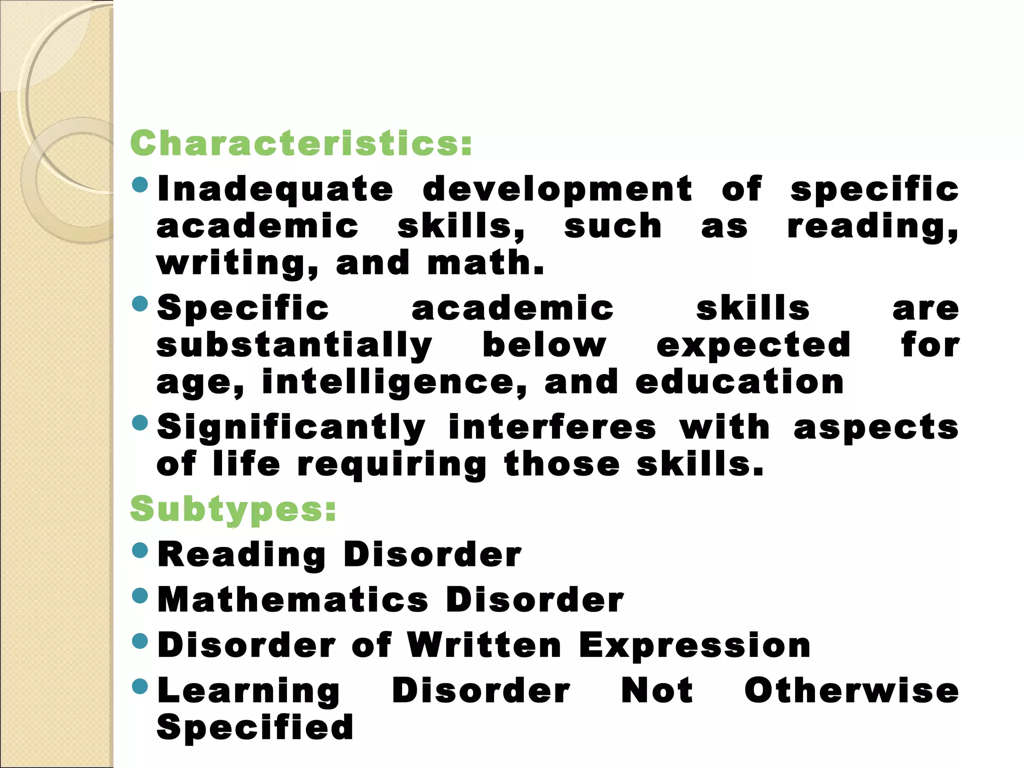 Childhood disorders | PPT