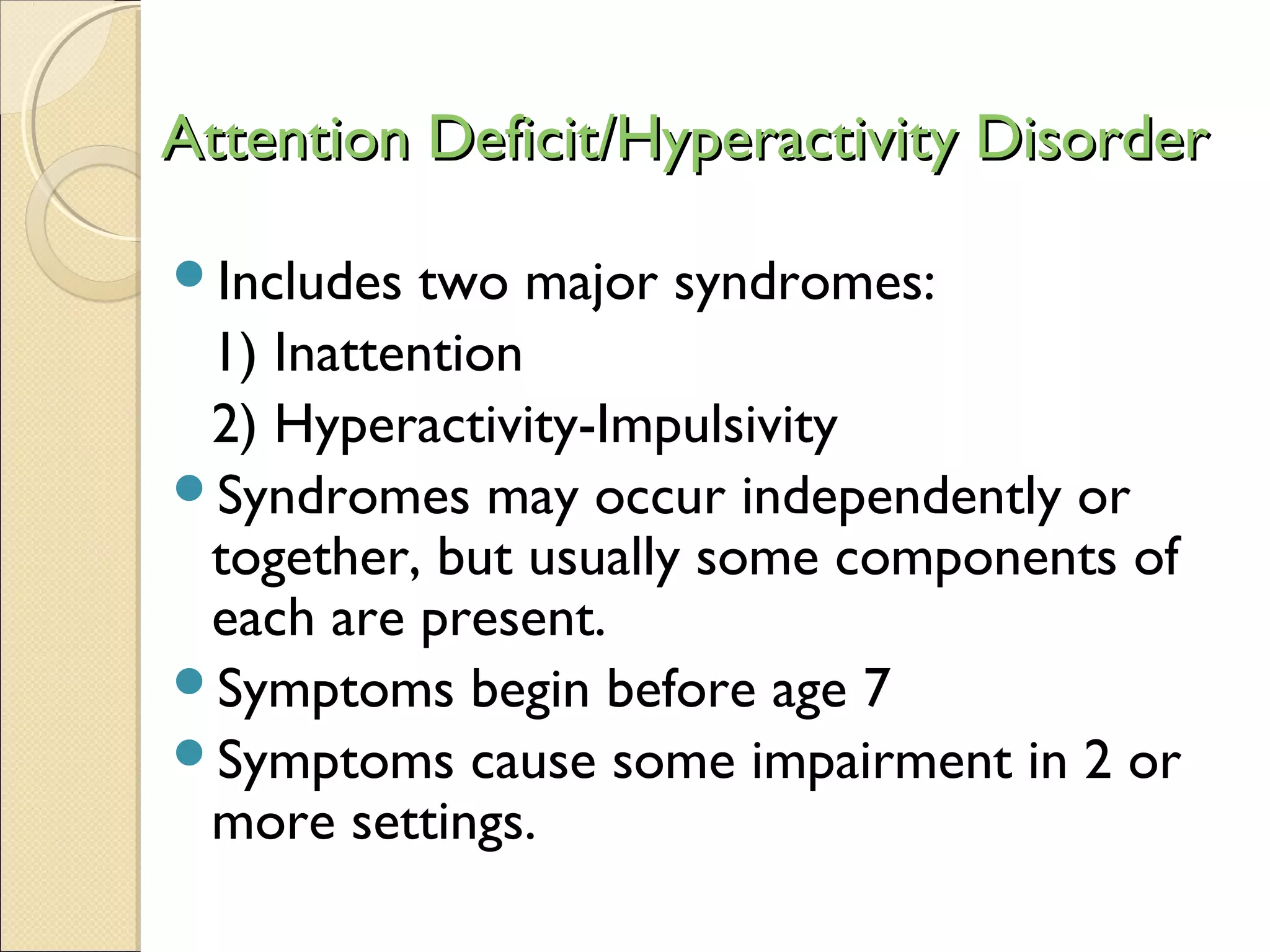 Childhood disorders | PPT