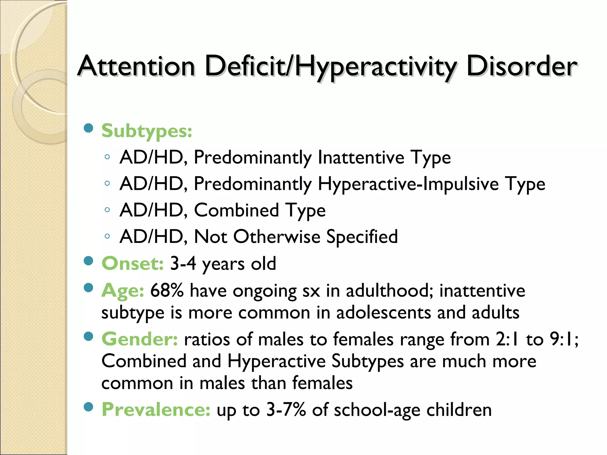 Childhood disorders | PPT