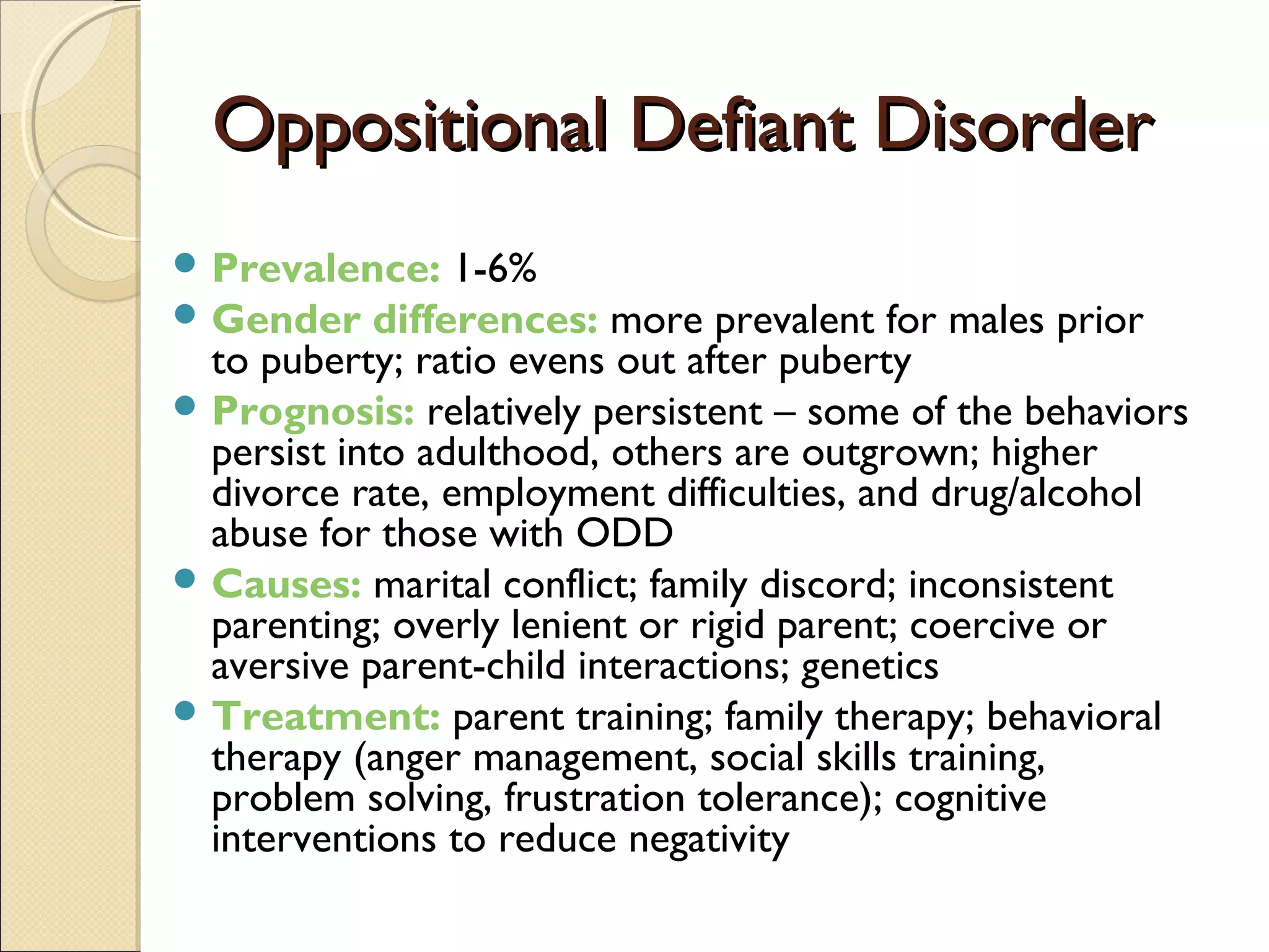 Childhood disorders | PPT
