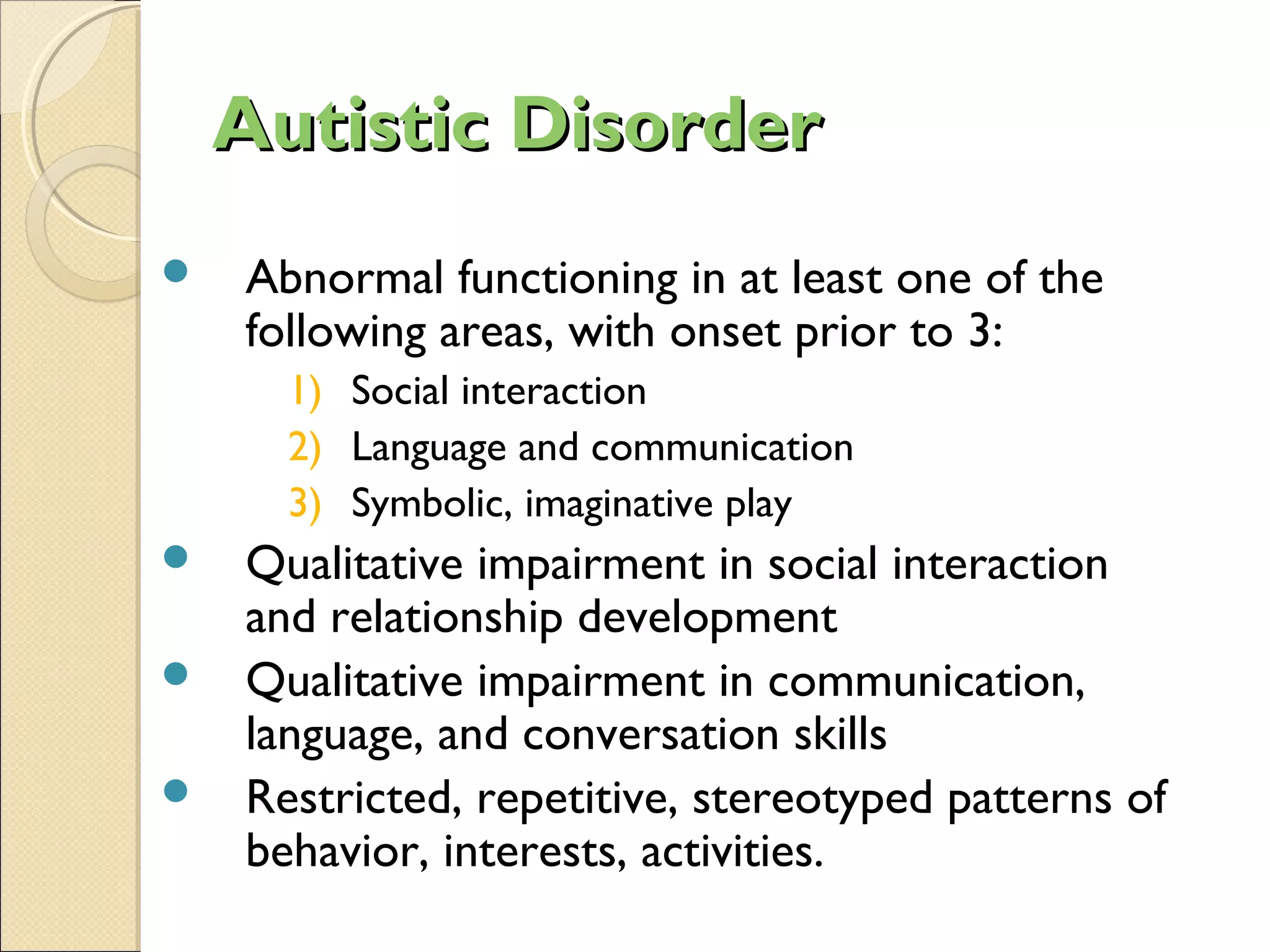 Childhood disorders | PPT